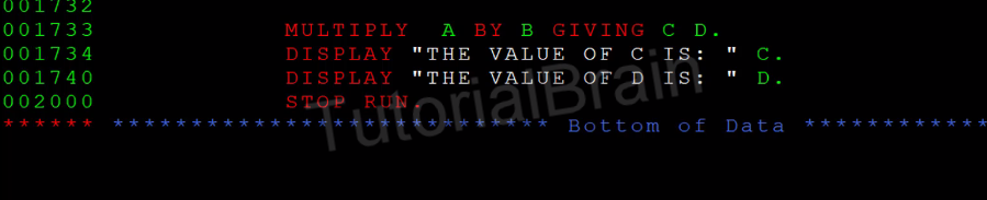 Cobol Arithmetic Operations Tutorial Tutorialbrain