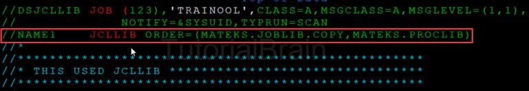 Jcl Various Libraries With Example And Syntax— Tutorialbrain 8111
