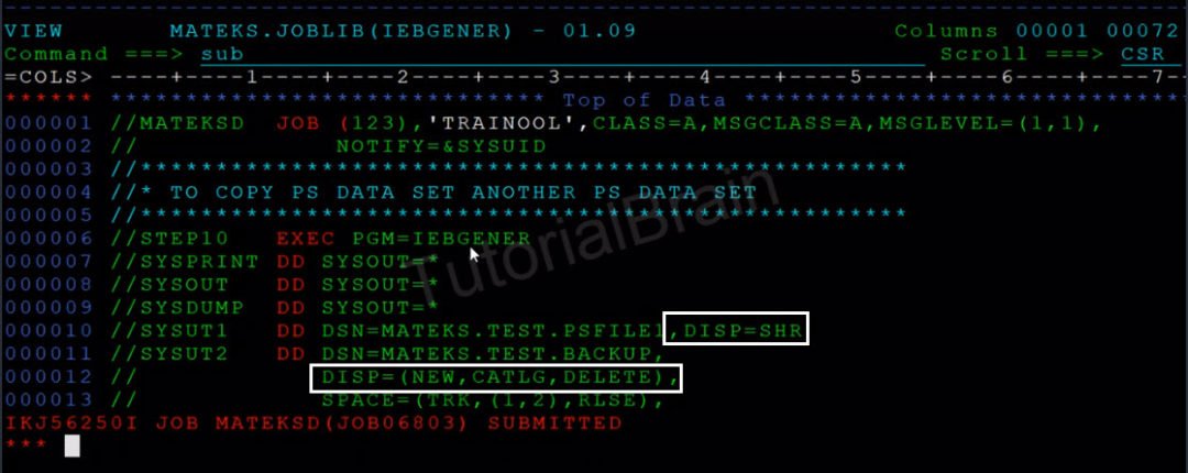 JCL DISP Parameter — TutorialBrain