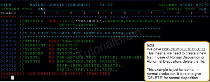 JCL DISP Parameter — TutorialBrain