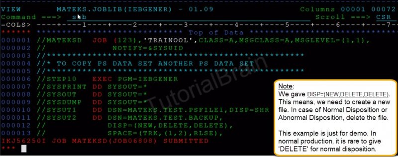JCL DISP Parameter — TutorialBrain
