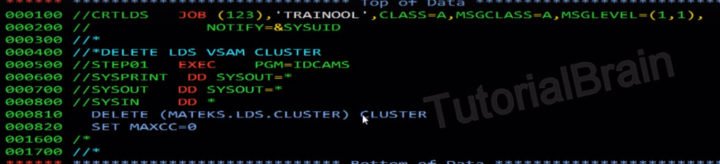 VSAM LDS How to Create VSAM LDS — TutorialBrain