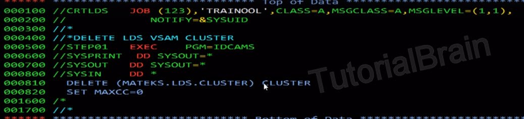 Vsam Lds How To Create Vsam Lds — Tutorialbrain
