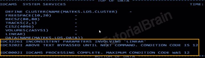 VSAM LDS How to Create VSAM LDS — TutorialBrain