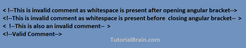 HTML Comments where to use in HTML code— TutorialBrain