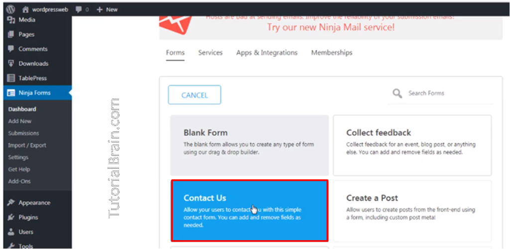 How to use Ninja Form Plugins — TutorialBrain