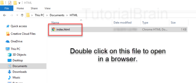 HTML Getting Started — TutorialBrain