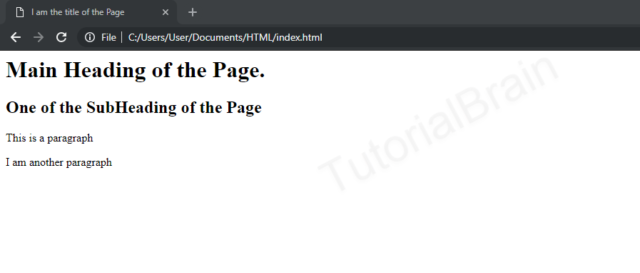 HTML Getting Started — TutorialBrain