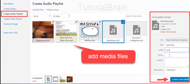 How to add audio files to WordPress — TutorialBrain