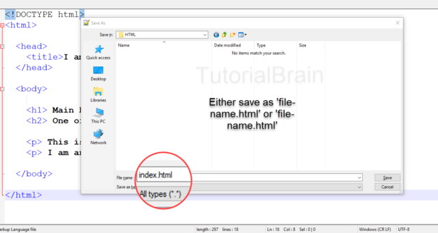 HTML Getting Started — TutorialBrain
