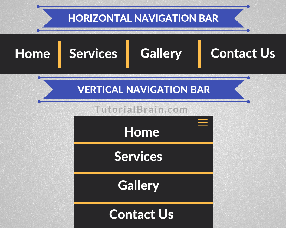 Css Navigation Bar Tutorialbrain