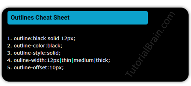 CSS Outline — TutorialBrain