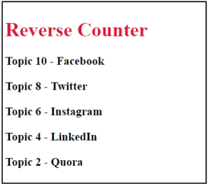CSS Counters — TutorialBrain