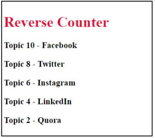 CSS Counters — TutorialBrain