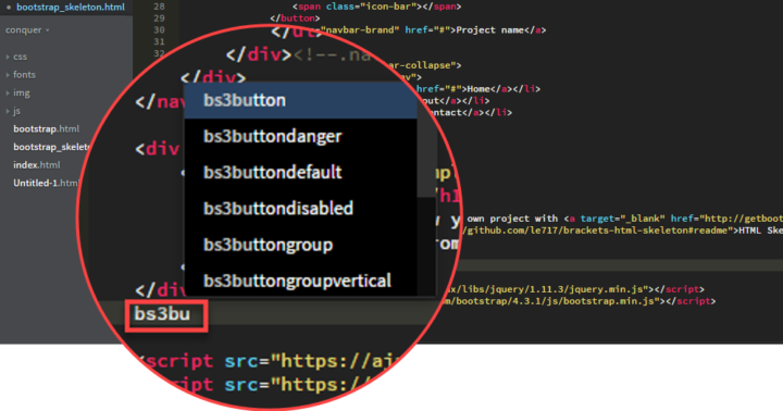 Brackets Bootstrap — TutorialBrain