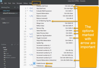 Brackets emmet — TutorialBrain