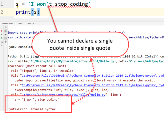 Python Strings — TutorialBrain