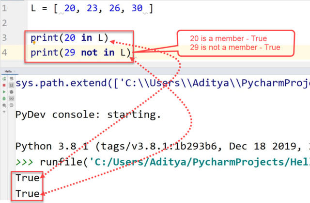 Python Operators — TutorialBrain