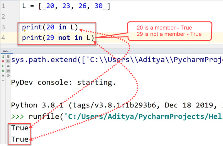 Python Operators — TutorialBrain