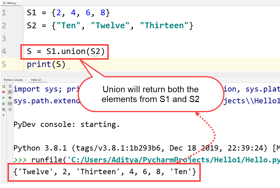 Python Sets Tutorialbrain