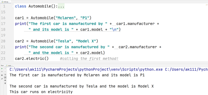 Python Classes — TutorialBrain