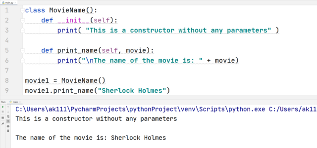 Python Constructors — TutorialBrain