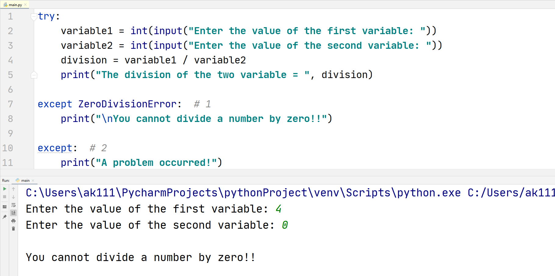 Python Try Except Tutorialbrain