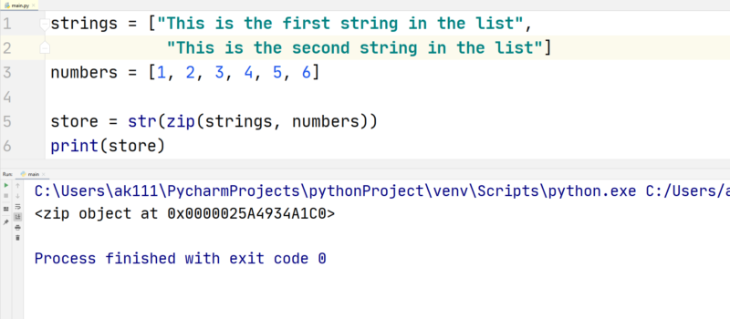 Python Zip — TutorialBrain