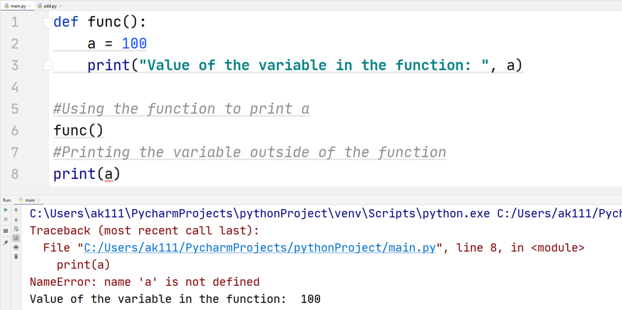 Python Scope — TutorialBrain