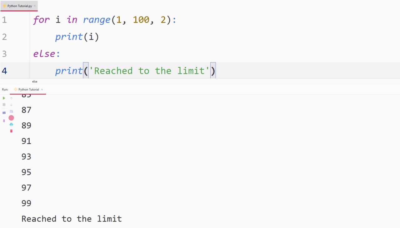Python For Loop — TutorialBrain