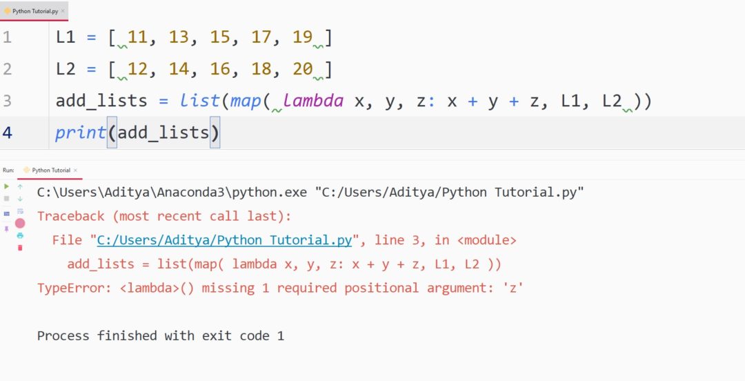 Python Lambda — TutorialBrain
