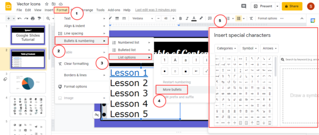 Google Slides - Working with Text — TutorialBrain