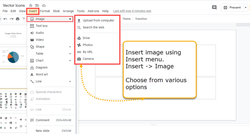 Google Slides Insert Images — TutorialBrain
