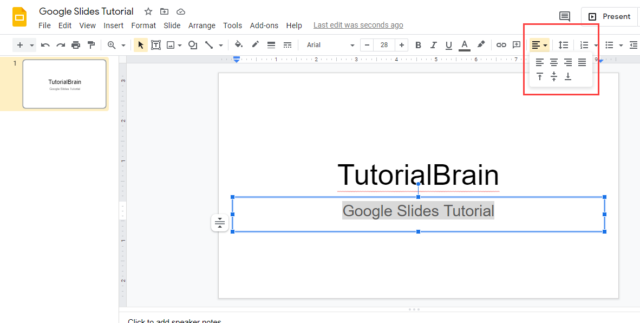 Google Slides - Working with Text — TutorialBrain
