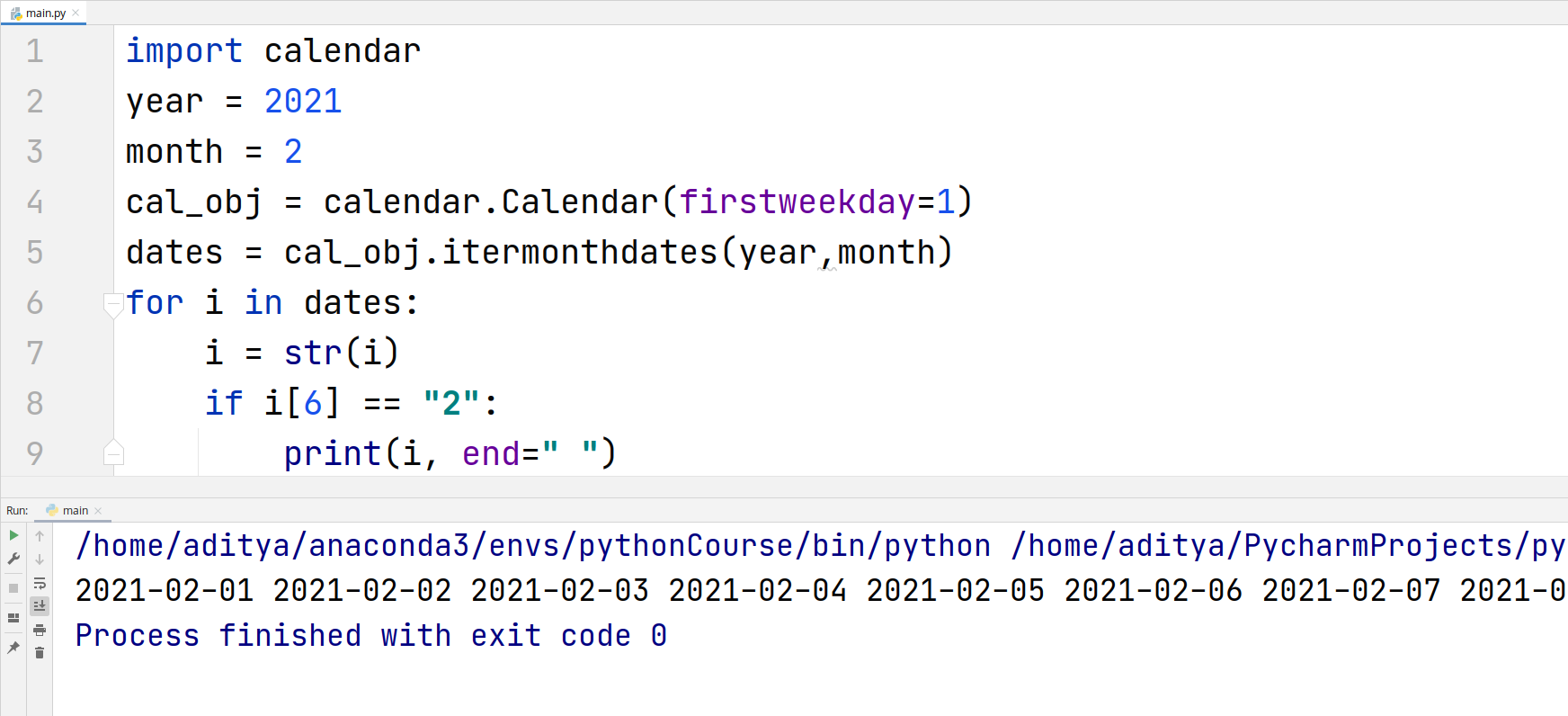 Python Calendar Tutorialbrain