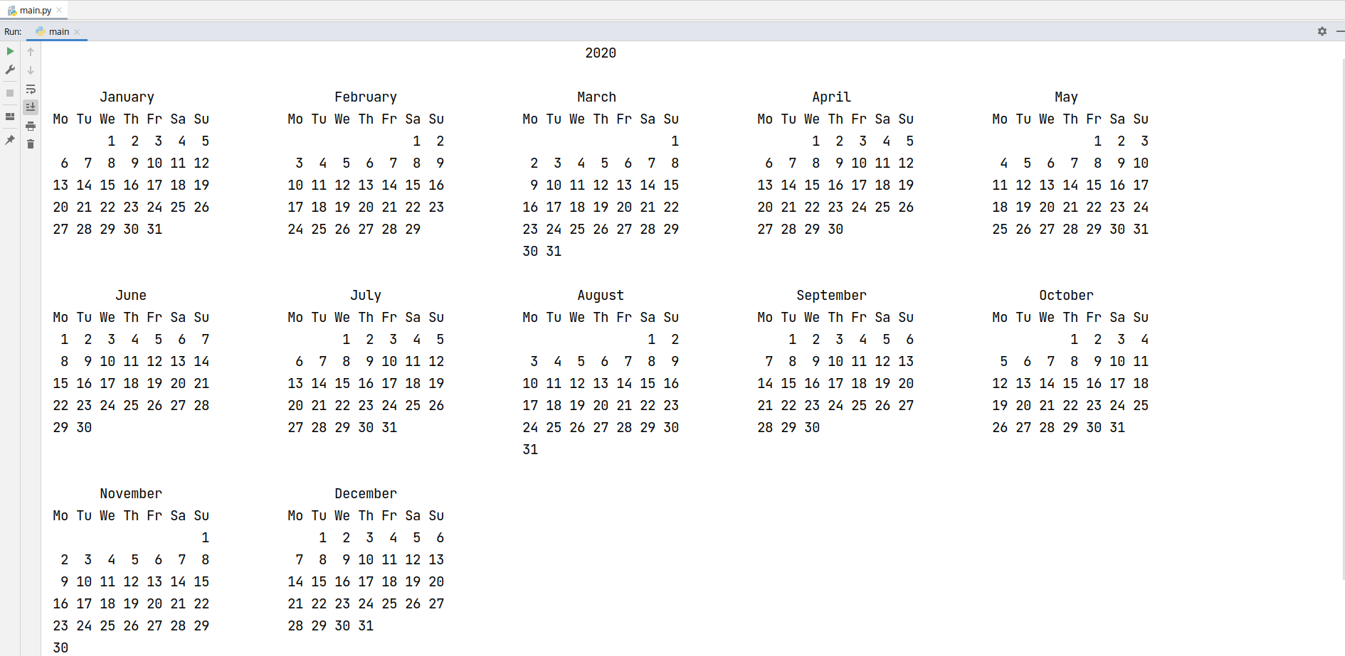 Python Calendar Tutorialbrain
