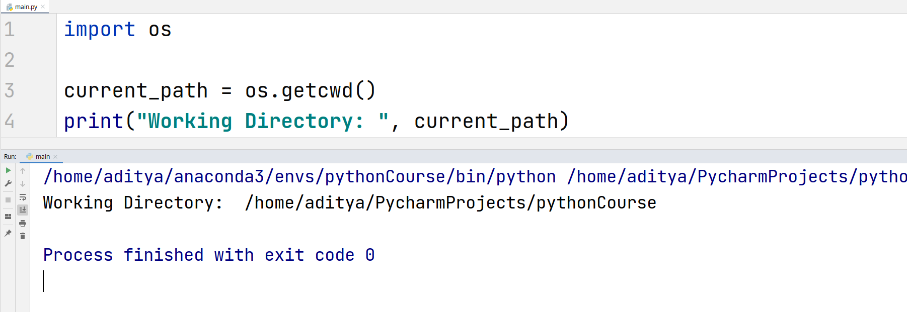 Python create directory store