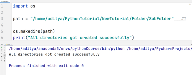 Python Create Directory — TutorialBrain