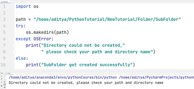 Python Create Directory — TutorialBrain
