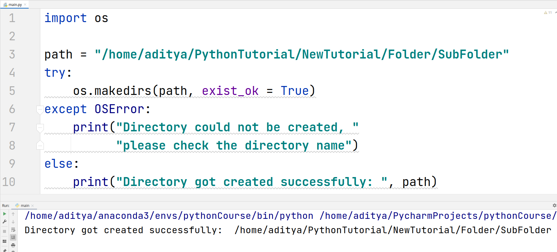 Python Create Directory — TutorialBrain