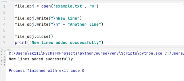 Python File Write — TutorialBrain