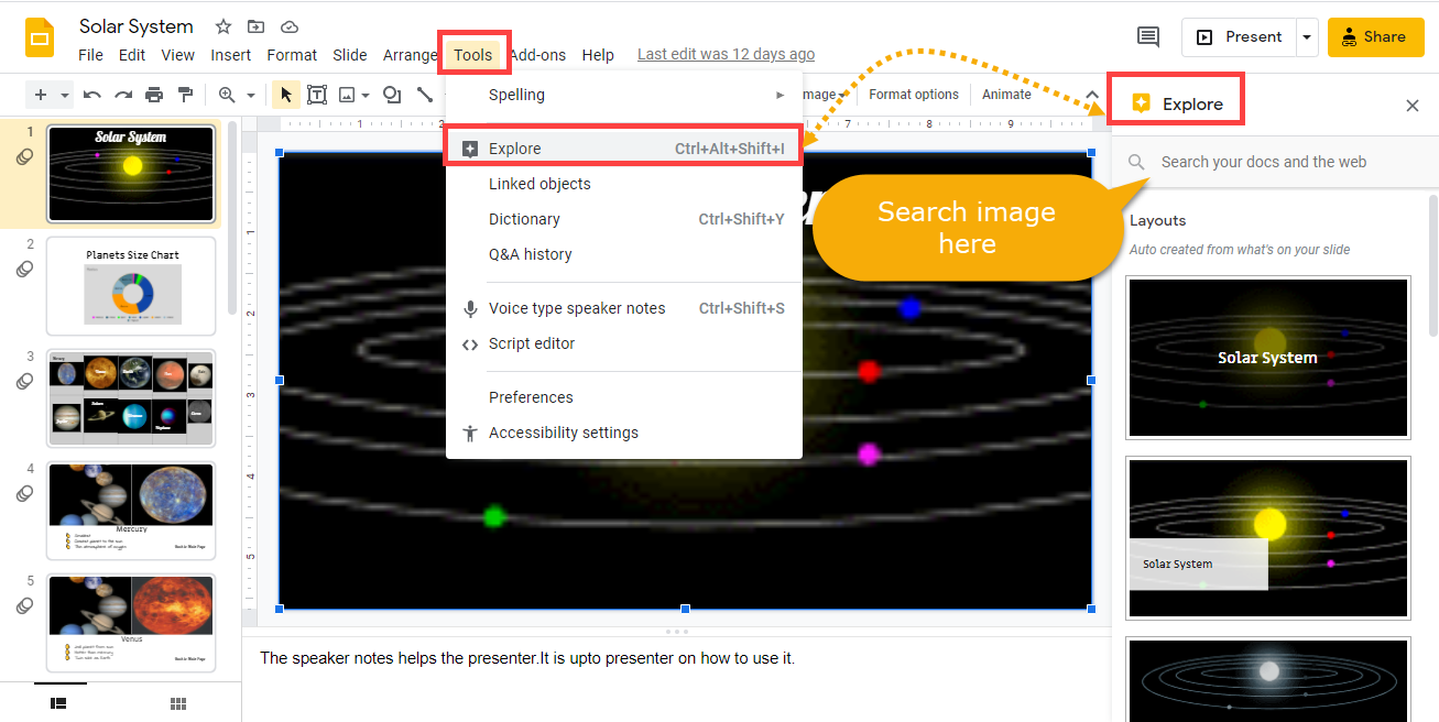 Google Slides Insert Images — TutorialBrain