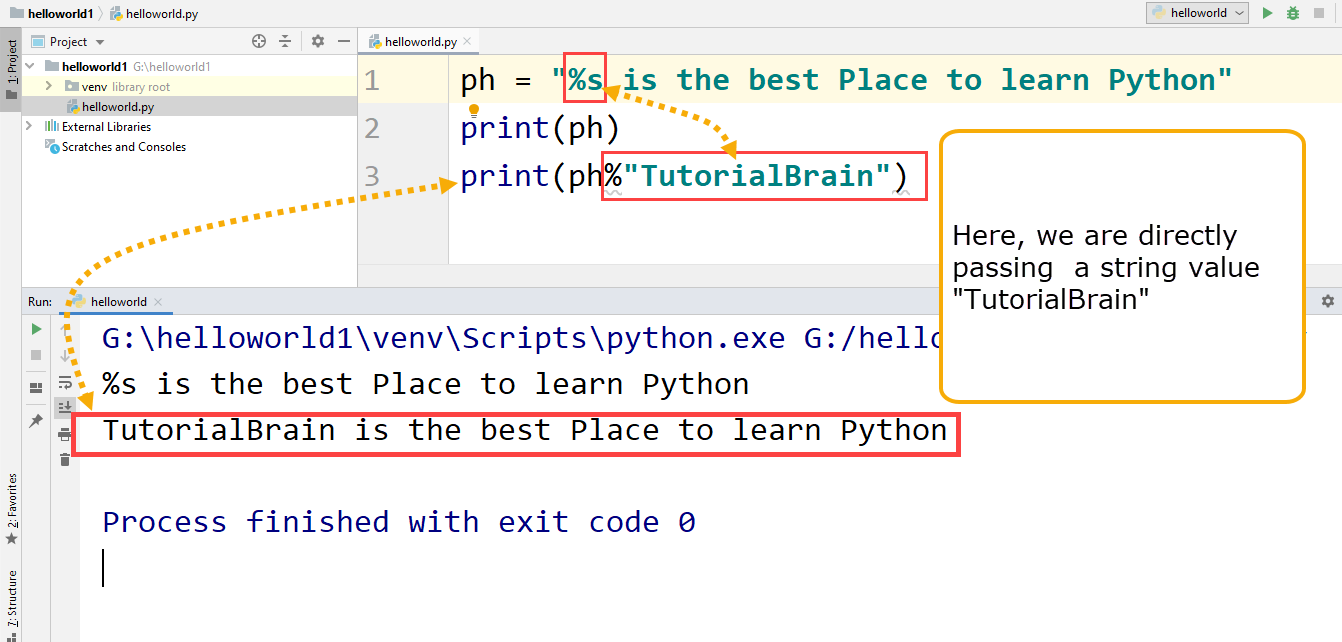 Python Placeholder Tutorialbrain